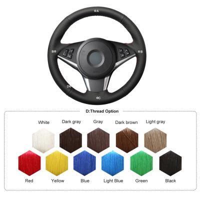 Cina BMW E63 E64 630i 645Ci 650i Copertura del volante in pelle artificiale nera in vendita