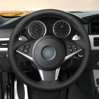 Cina BMW E63 E64 630i 645Ci 650i Copertura del volante in pelle artificiale nera in vendita