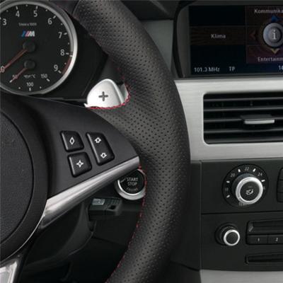 Cina BMW E63 E64 630i 645Ci 650i Copertura del volante in pelle artificiale nera in vendita