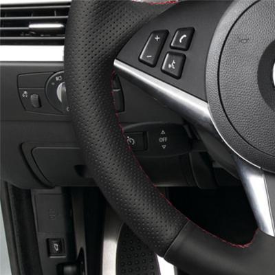 Cina BMW E63 E64 630i 645Ci 650i Copertura del volante in pelle artificiale nera in vendita