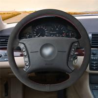China Leather Steering Wheel Cover Pattern for BMW 3 Series E46 2000 2001 2002 2003 2004 2005 for sale