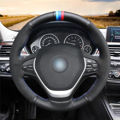 Cina Personalizza il coperchio del volante suede nero a 3 punte per BMW F20 F30 F31 F34 2012-2018 in vendita