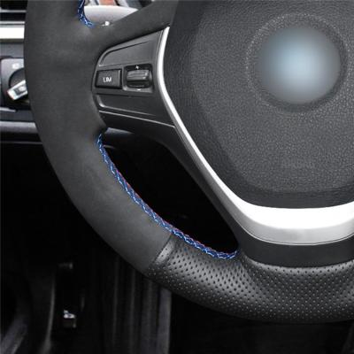 Cina Personalizza il coperchio del volante suede nero a 3 punte per BMW F20 F30 F31 F34 2012-2018 in vendita