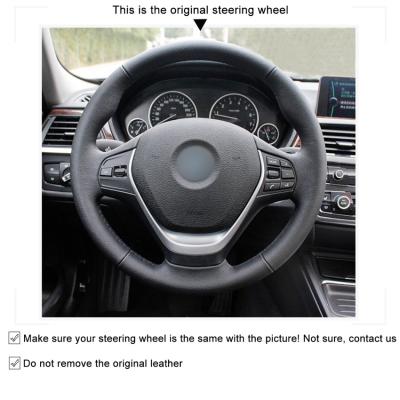 Cina Personalizza il coperchio del volante suede nero a 3 punte per BMW F20 F30 F31 F34 2012-2018 in vendita