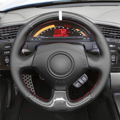 China HONDA 3-Spoke Wheel Carbon Artificial Leather Direção do volante para S2000 Civic Si Acura RSX 2000-2009 à venda