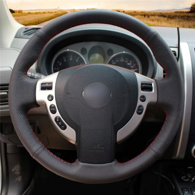 中国 黒い革の手縫い ステアリングホイールのカバー ニッサン・カシュカイ・セントラ 2007-2013 販売のため
