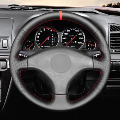 China Capa do volante de costura manual para Honda Civic 6 EK CTR EK3 EK4 Tipo R Sir EK9 1996-2000 à venda