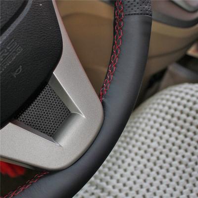 중국 DIY 인공 가죽 검은색 손 꿰매기 개인화 된 스티어링 휠 커버 Honda CR-V CRV 2007 2008 2009 2010 2011 판매용