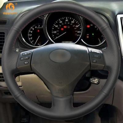 중국 렉서스 RX330 2004 - 2007 렉서스 RX400h 2004 2005 2006 2007 주문형 검은 가죽 DIY 핸드 시우 스티어링 휠 커버 판매용
