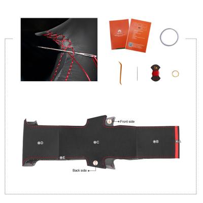 Cina Cuffia del volante a cucitura a mano in suede morbido nero per Mitsubishi Lancer Evolution EVO 7 8 9 MR M 2003 2004 2005 2006 2007 in vendita