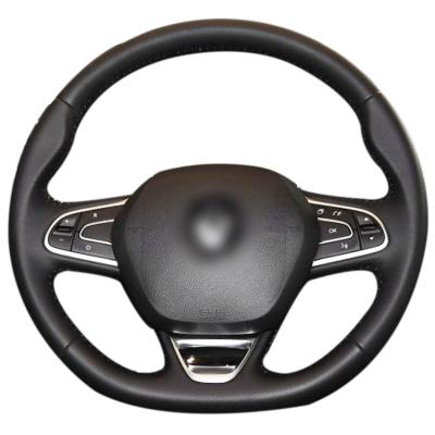 China Op maat gemaakte styling kunstmatige lederen steken stuurwiel cover voor Renault Kadjar Koleos Megane Talisman Scenic 2016 2017 Te koop