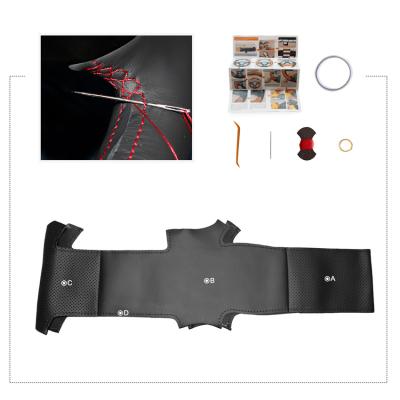 Cina Accessori per interni auto Nero cuoio artificiale cucitura a mano fai da te copertura del volante per Peugeot 408 308 in vendita