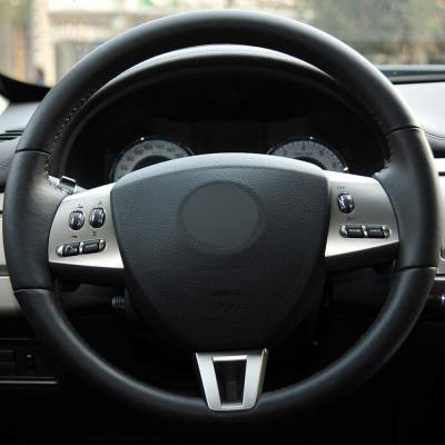 中国 ジャガー・スポーツブレーキ 2008 2009 2010 2011 2012 2012 2015 E-Pace F-Pace XE XF 2008-2017 2018 2019用の黒色の革のステアリングホールのカバー 販売のため