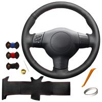 Quality Auto Custom Black PU Leather Steering Wheel Cover For Toyota Corolla 2004 2005 for sale