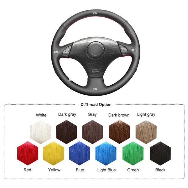 Quality PU Stitching Design Steering Wheel Cover For Toyota RAV4 1998 1999 2000 2001 for sale