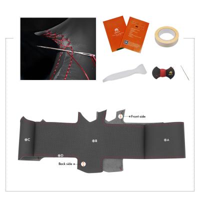 Cina Copertura del volante in cuoio PU a cucitura a mano nera per Mazda BT-50 BT50 2012 2013 2014 2015 2016 2017 2020 in vendita