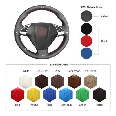 Cina Copertura del volante di design nero per Fiat Bravo Linea 2007 2008 2009 2010 2011 2012 2013 2014 2015 2016 in vendita
