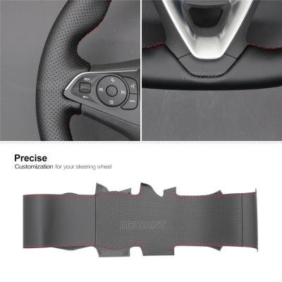 Cina Copertura del volante in pelle in microfibra cucitura cucitura a mano per Opel Vauxhall Astra K Corsa E F VXR OPC Combo Grandland Insignia in vendita