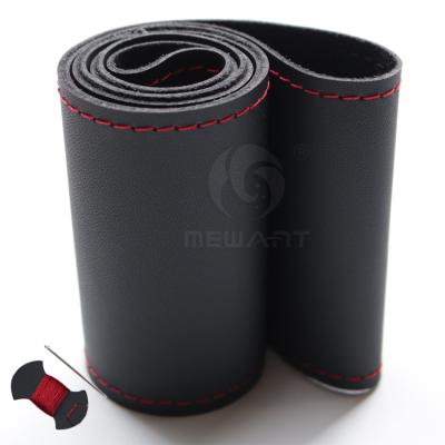 China 18 inch zachte huid kunstmatig leer gestikt DIY auto cover stuurwiel beschermer Te koop