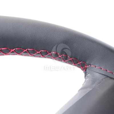 China 18 inch zachte huid kunstmatig leer gestikt DIY auto cover stuurwiel beschermer Te koop