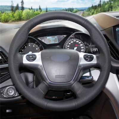 Cina Copertura del volante in pelle originale per Ford Focus 3 Escape C-MAX 2011 2012 2013 2014 2015 2016 2017 2018 in vendita