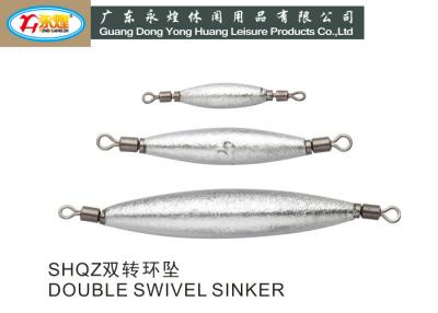 China 22.5G double swivel sinker  fishing lead weight die casting fishing lead sinker for sale