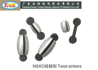 China Twist Lead Fishing Sinkers with rubber , 28G lead weights for sea fishing for sale