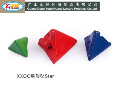 China Green red blue Star Shape Lead Fishing Sinkers for Saltwater , lake river Pool for sale