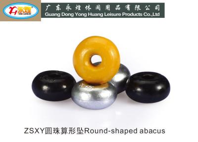 China Round shaped Abacus lead sinkers for fishing , 50G small fishing weights for sale