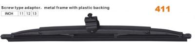 중국 스크루 타입 윈드스크일 와이퍼 블레이드 플라스틱 뒷받침과 함께 금속 프레임 WDY-411 판매용