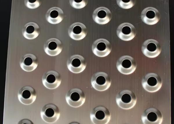 Quality Traction Tread Plank Grating Dimple Perforated Slip Resistant Metal Floor Plate for sale