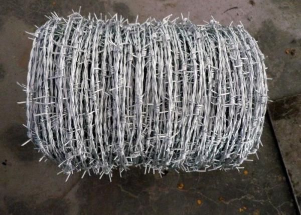 Quality Security Zinc Coated Barbed Fence Wire For Corrosion Protection 2-3.2mm Diameter for sale