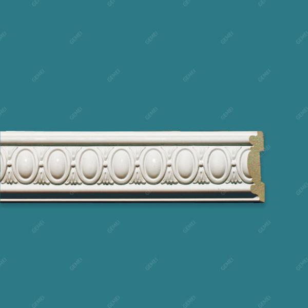 Quality GB-82038 Wholesale Polyurethane Foam 3D Waterproof Primed Chair Rail Moldings For Home Decor for sale