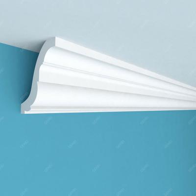 China GC-83032 108mm Dropshipping Anti Cracking Pre-Primed Plain Polyurethane Foam Pu Cornices for sale