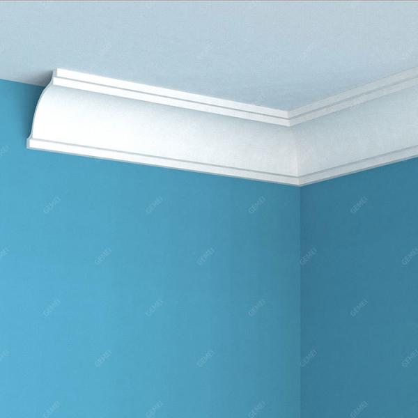 Quality GC-83033 140mm Oem Service Quick Install Primed White Urethane Smooth Pu Cornice Moulding Foam for sale