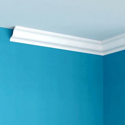 China GC-83038 Factory Supply Good Resilience Bedroom Polyurethane Smooth Decorative Corner Mouldings for sale
