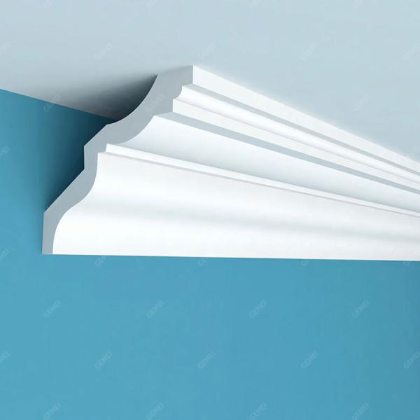 Quality GC-83066 146mm Wholesale Mediterranean High Strength Polyurethane Smooth Cornices Moulding for sale