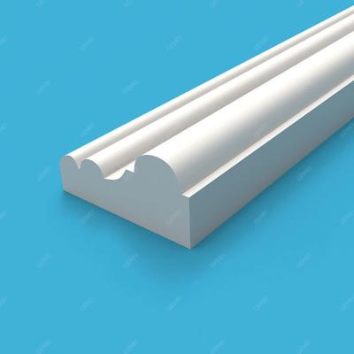 China GD-85009 40mm Factory Supply Mothproof Construction Material Urethane Polymer Plain White Primed Moulding for sale