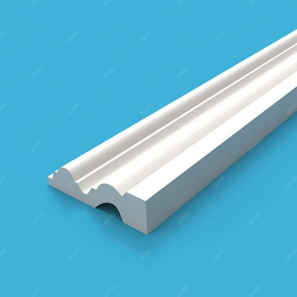 Quality GD-85026 66mm Good Price Novelty TV Backdrop Urethane Polymer Flat Wall Decorative Chair Rails for sale