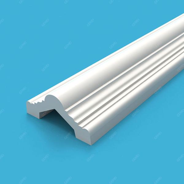 Quality GD-85028 70mm Factory Supply Vintage Flame Resistance Urethane Flat Pu Chair Rail for sale