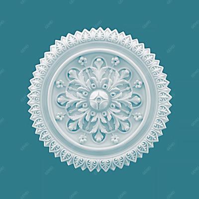 China M-7108 Wholesale Polyurethane Foam Round Waterproof Interior Decorative Ceiling Medallions for sale