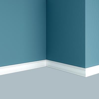 China GD-85060 Modern Style Polyurethane Skirting Mouldings | Easy-Install White Wall Baseboard Trim for Living Rooms for sale