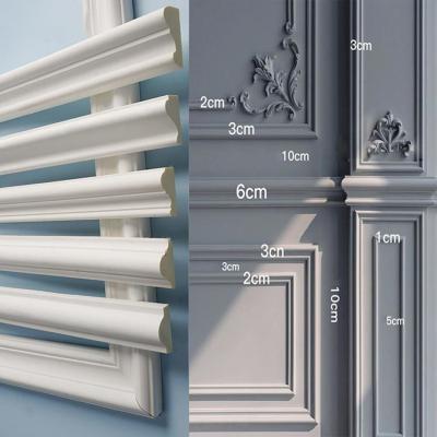 China GD-85112 100mm OEM Service Heat-Insulated Paintable PU Plain Plastic Chair Rails for sale