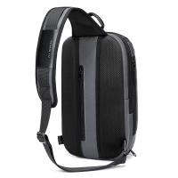 China Multi Pockets Polyester Mens Sling Bag With Usb Charging Interface for sale