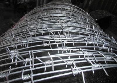 China Hot Dipped Galvanized High Tensile Barbed Wire 10BWG X 12 BWG Per Roll for sale