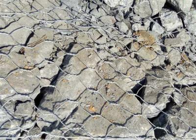 China Rock Filled Gabion Wire Mesh , Garden Fence Hexagonal Wire Netting Zinc Coating for sale