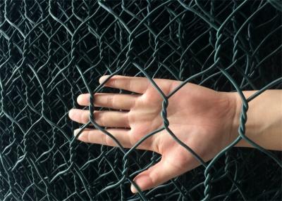 China Foldable Reno Gabion Wire Mesh Green Color PVC Coated Wire Mesh Mattress for sale