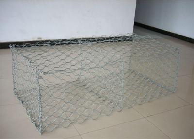 China Heavy Zinc Coated Gabion Box Double Twist Woven Mesh Gabion Long Life Time for sale