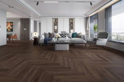 Cina la spina di pesce delle piastrelle per pavimento del vinile di 6.5mm Spc clicca la pavimentazione del vinile grigia in vendita