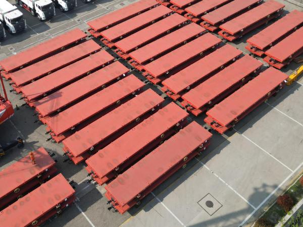 Quality Multiple Cargoes Railway Flat Wagon 75km/H Lightweight Container Wagon for sale